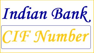 Indian Bank CIF Number | What is CIF Number in Indian Bank